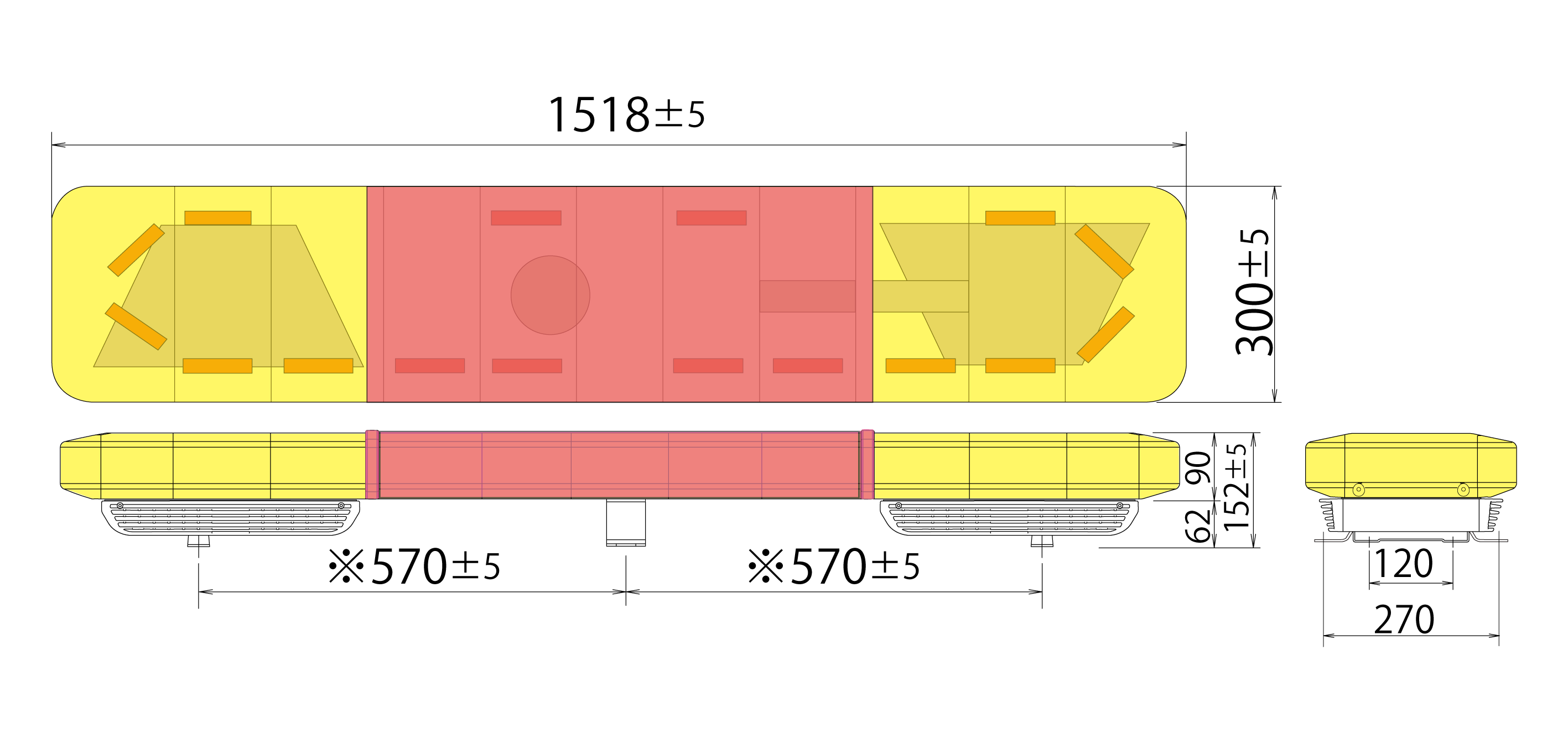 XB24-C1A50 - 散光式警光灯(黄) - 名古屋電機工業株式会社